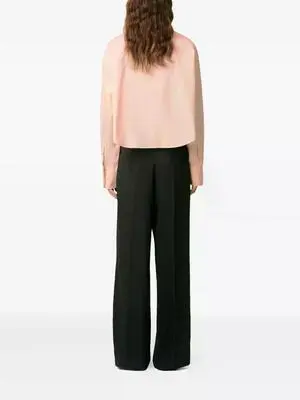 Ami De Coeur Cropped Oversized Shirt - Pink