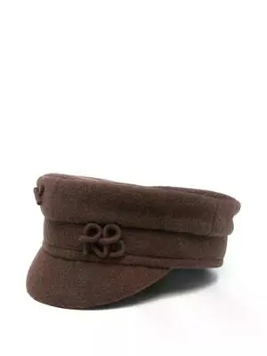 Ruslan Baginskiy Embroidered Logo Beret - Brown