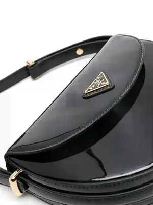 Prada Triangle-logo Patent Leather Shoulder Bag