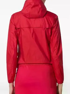 K-WAY Hooded Zip-front Jacket - Red
