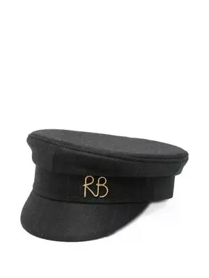 Ruslan Baginskiy Stripe-pattern Beret - Black