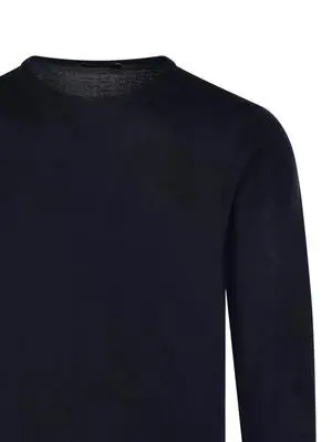 ROBERTO COLLINA Crew-neck Long-sleeve Sweater - Blue