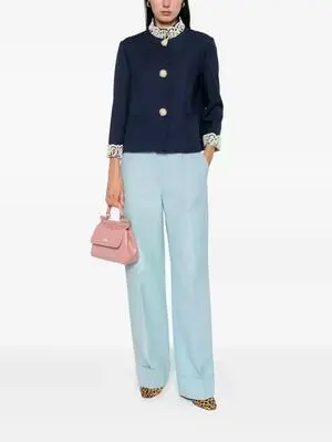 Valentino Garavani Lace-trimmed Button-detailed Jacket