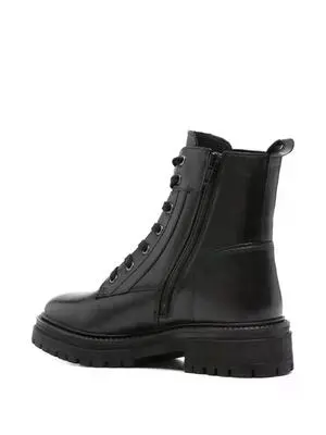 Geox Lace-up Leather Ankle Boots