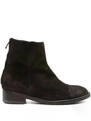 KING TARTUFOLI Zip-detail Suede Boots - Brown