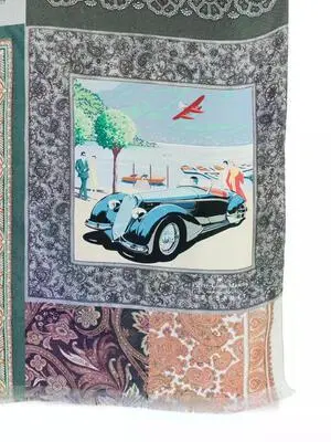 PIERRE-LOUIS MASCIA Patchwork Paisley Scarf - Grey