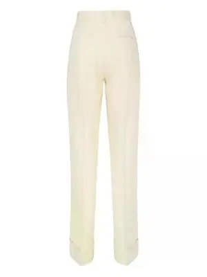 Andamane Pleated-front Cuffed-hem Trousers