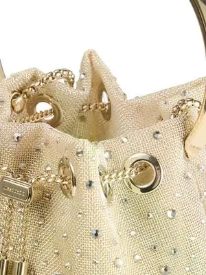 JIMMY CHOO Bon Bon Crystal-embellished Bucket Bag
