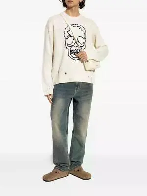 Zadig&Voltaire Skull-embroidered Distressed Sweater