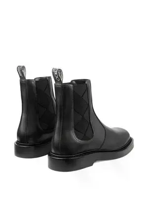 JIMMY CHOO Reggie Woven-panel Chelsea Boots - Black