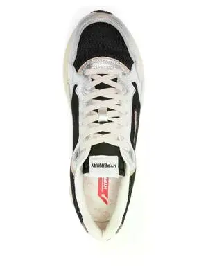 AUTRY Hyperway Metallic Leather Sneakers - Black