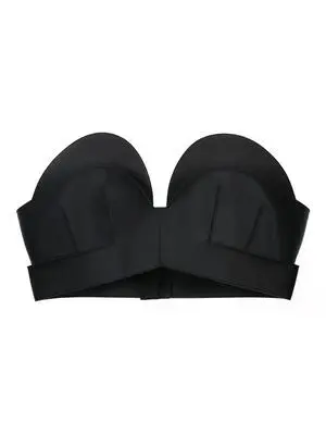 Givenchy Leather Crop Top - Black
