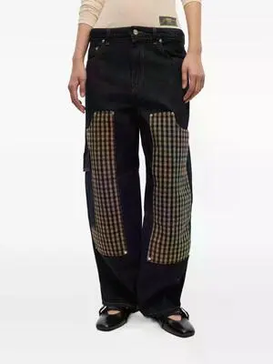 GANNI Checked-panel Jeans