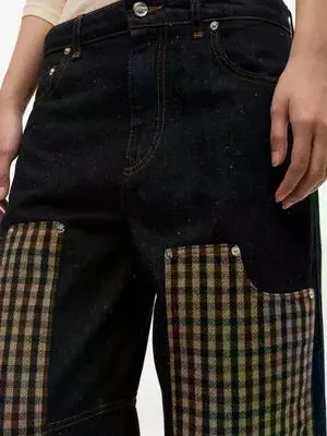 GANNI Checked-panel Jeans