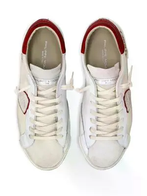 Philippe Model Suede-panelled Low-top Sneakers - Neutrals
