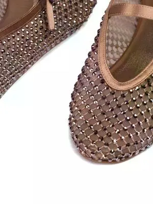 LE SILLA Gilda Embellished Ballet Flats - Brown