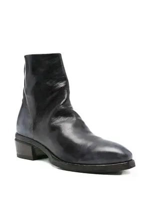 SHOTO Leather Zip-detail Boots