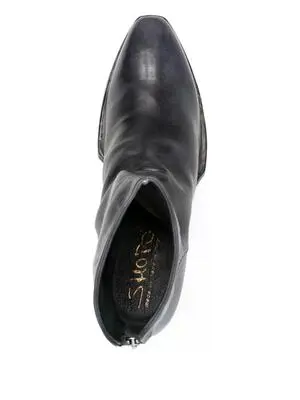SHOTO Leather Zip-detail Boots