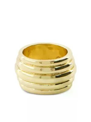 ANINE BING Ribbed Band Ring - Gold