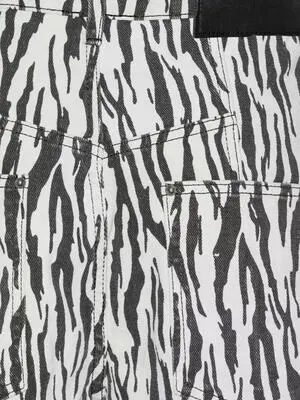 ROTATE BY BIRGER CHRISTENSEN Zebra-print Twill Pants