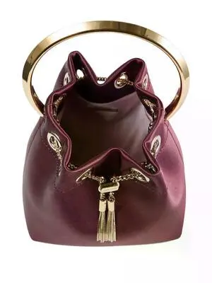JIMMY CHOO Bon Bon Bucket Bag With Bracelet Handle - Red