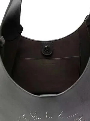 Stella McCartney Logo Slouchy Hobo Shoulder Bag - Grey