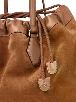 JIMMY CHOO Large Drawstring Tote Bag - Brown