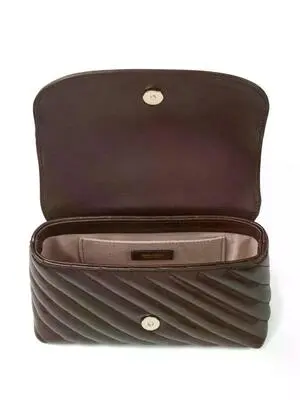JIMMY CHOO Small Avenue Curve Quilted Crossbody Bag - Brown