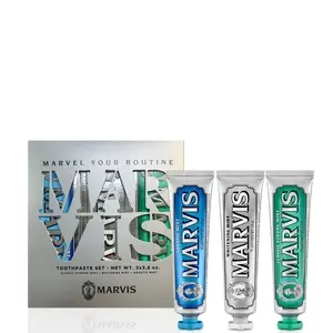 MARVIS Best Seller Trio, Classic Strong Mint, Whitening Mint, Aquatic Mint, 75ml Each - One-color