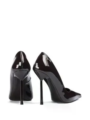 LE SILLA 120mm Bella Patent Leather Pumps - Brown