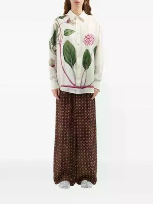 PIERRE-LOUIS MASCIA Aloe Palazzo Pants - Brown
