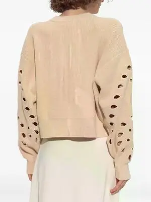 Ulla Johnson Vanessa Cut-out Ribbed Sweater - Neutrals