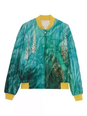 PIERRE-LOUIS MASCIA Silk Bomber Jacket - Blue