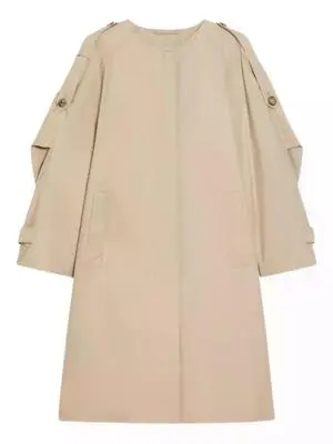 Max Mara Collarless Trench Coat