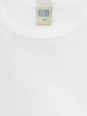FLORE FLORE Three-quarter Sleeve T-shirt - White