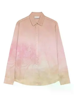 PIERRE-LOUIS MASCIA Landscape-print Shirt - Pink