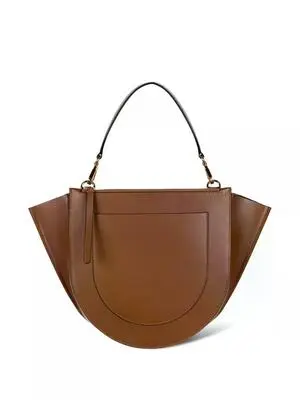 WANDLER Medium Hortensia Curved-frame Shoulder Bag - Brown