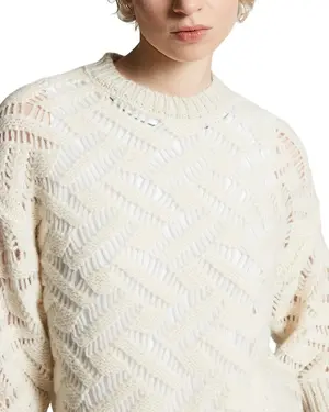 Peserico Textured Three Quarter Sleeve Sweater