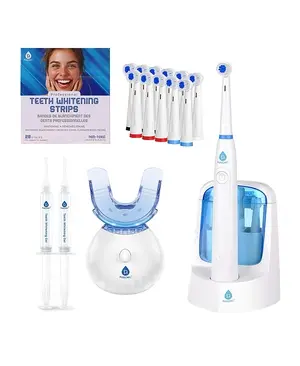 PURSONIC Advanced Smile Care Bundle Led Whitening Kit, Whitening Strips, & Electric Toothbrush - Multicolor