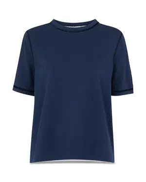 Whistles Openwork Trim Tee