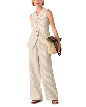 Whistles Linen Wide Leg Trousers