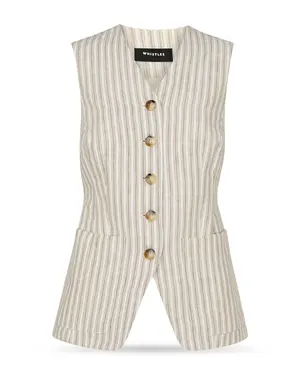 Whistles Linen Buttoned Vest