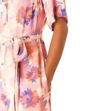 Whistles Floral Button-front Jumpsuit - Pink/multi