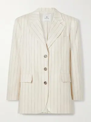 ANINE BING Sara Pinstriped Oversized Blazer
