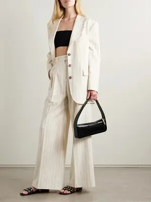 ANINE BING Sara Pinstriped Oversized Blazer