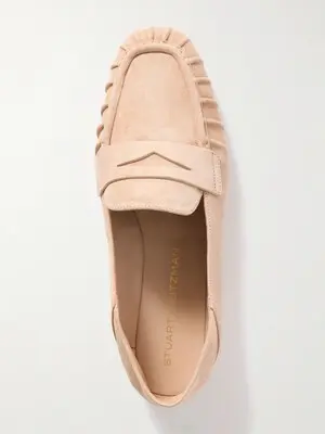 STUART WEITZMAN Brooks Collapsible-heel Loafers - Neutrals