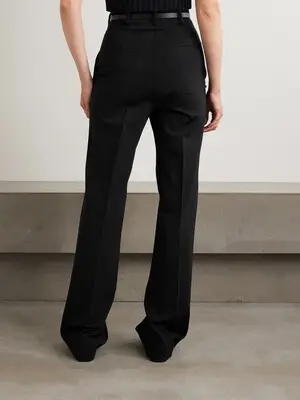 Sportmax Texas Belted Stretch-jersey Flared Pants