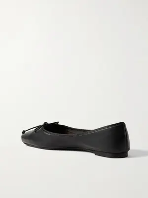 Khaite Charlotte Leather Ballet Flats - Black