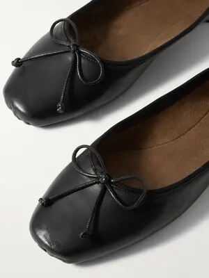 Khaite Charlotte Leather Ballet Flats - Black