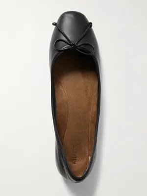 Khaite Charlotte Leather Ballet Flats - Black